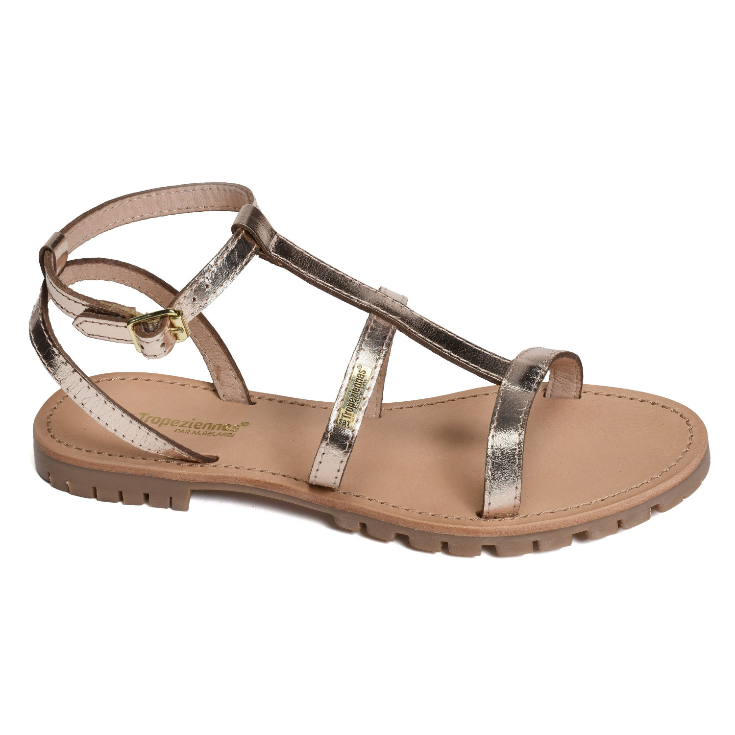 HEXOM Or, Sandales plates Les Tropéziennes