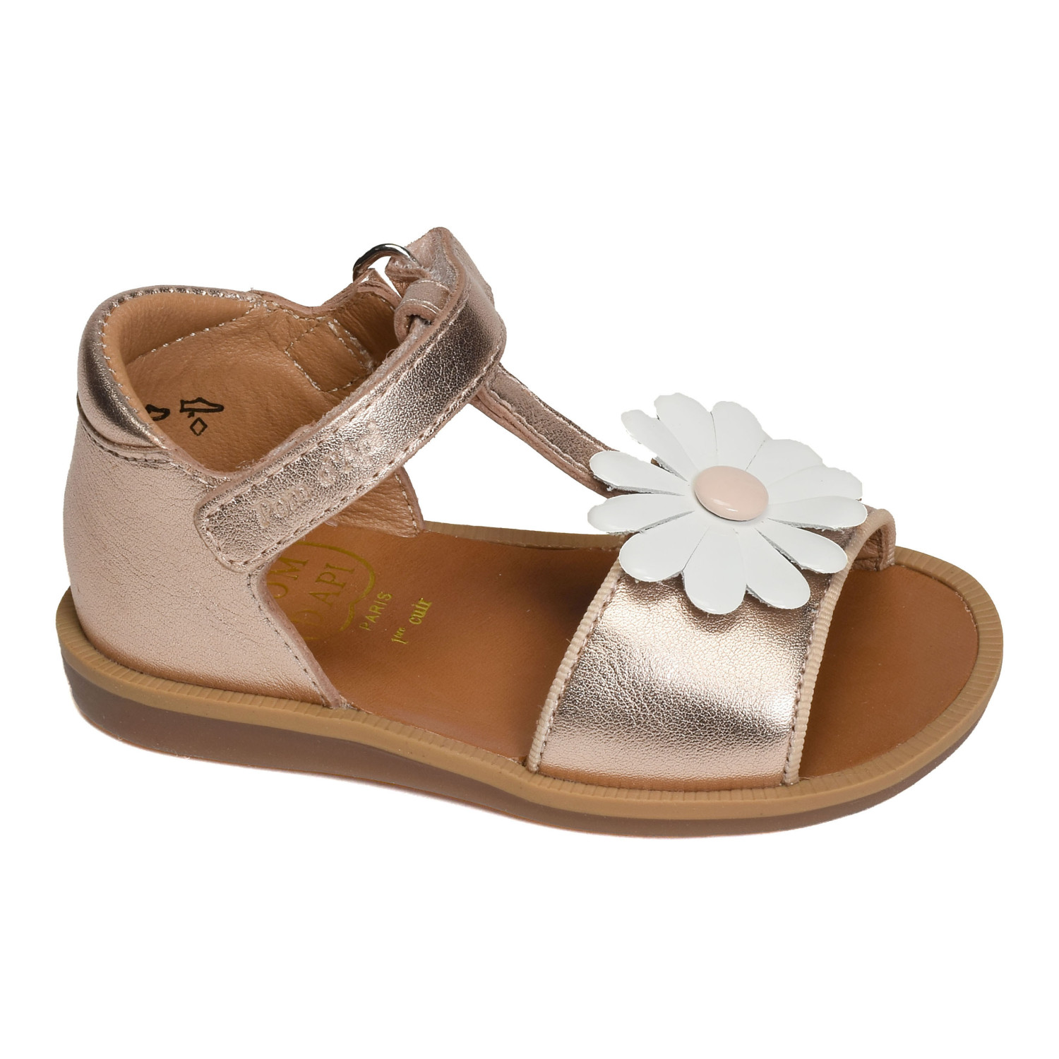 POPPY BIG FLO Cuivre, Sandales plates & Nu-Pieds Pom d'Api