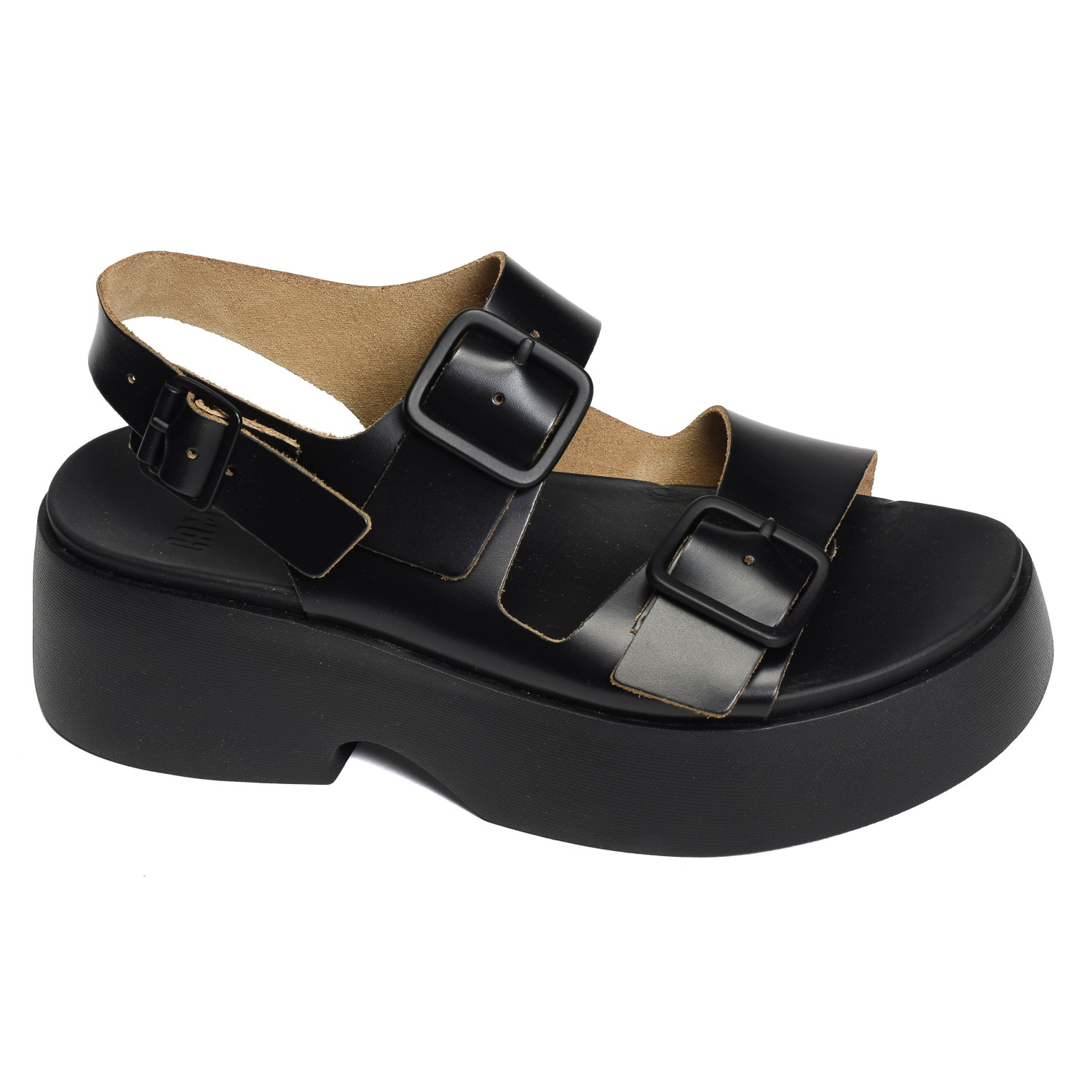 TASHA K201712 Noir, Nu-Pieds à plateforme Camper